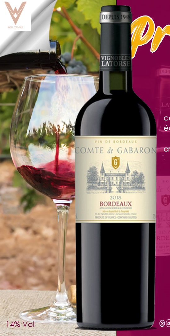 Rượu vang Comte De Gabaron Bordeaux